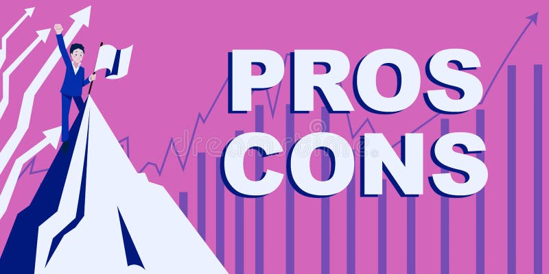 Writing Displaying Text Pros Cons. Business Concept the Favorable and ... Writing Displaying Text Pros Cons. Business Concept the Favorable and ...