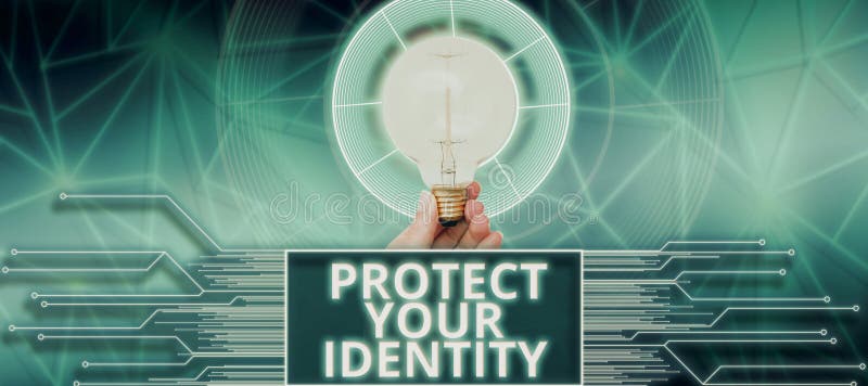 Writing Displaying Text Protect Your Identity. Word Written on Secure ... Writing Displaying Text Protect Your Identity. Word Written on Secure ...