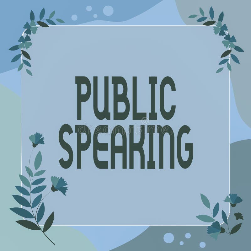Writing Displaying Text Public Speaking. Word for Talking Showing Stage ...