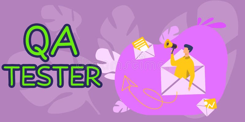 Writing Displaying Text Qa Tester Word Written On Quality Assurance Of