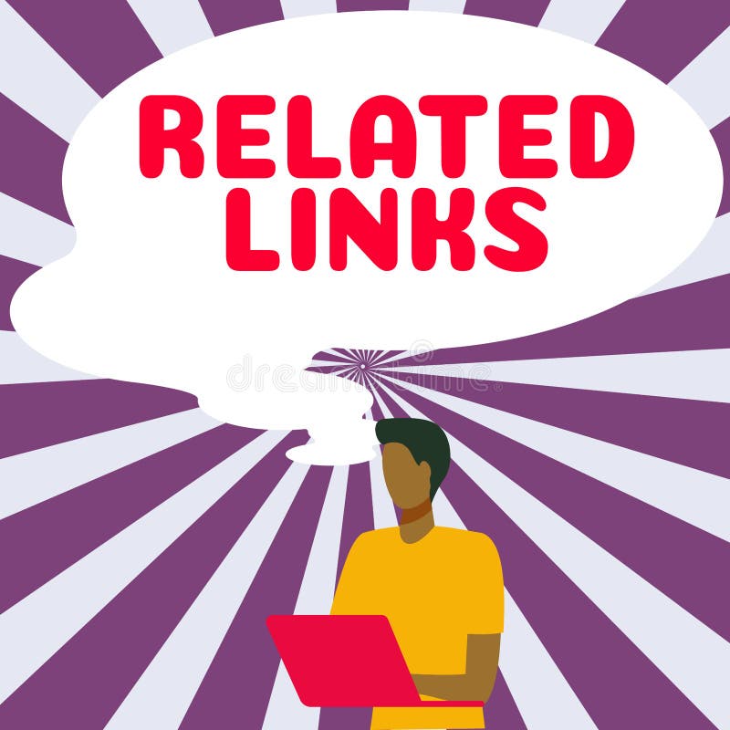 Writing Displaying Text Related Links. Business Idea Website Inside a ...