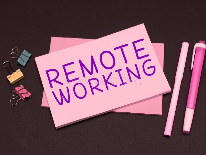 Writing Displaying Text Remote Working. Conceptual Photo Situation in ... Writing Displaying Text Remote Working. Conceptual Photo Situation in ...