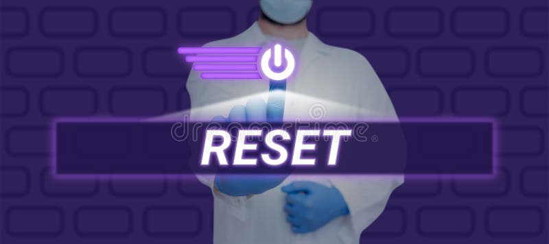 Writing Displaying Text Reset. Word Written on Cause Device Return To ...