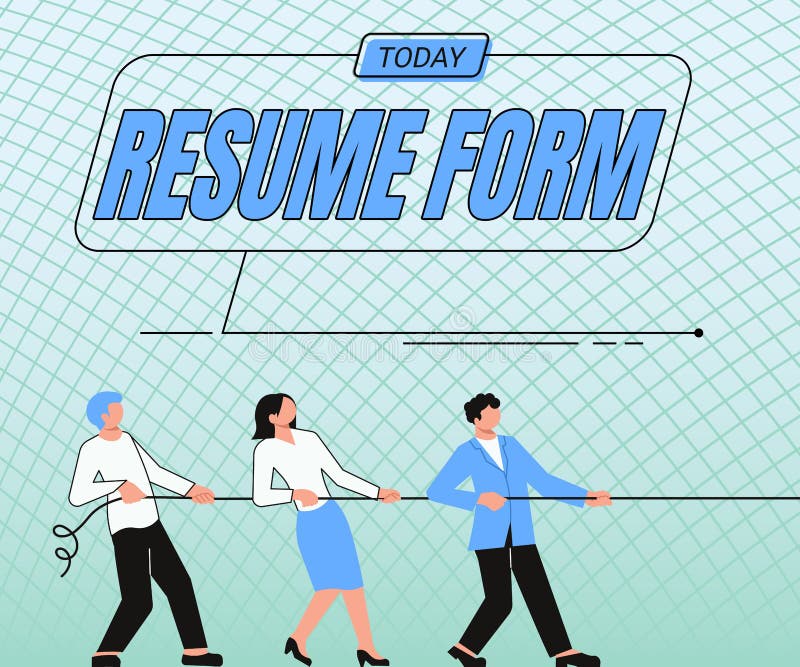 Handwriting Text Resume Form. Conceptual Photo Describe the Layout ...