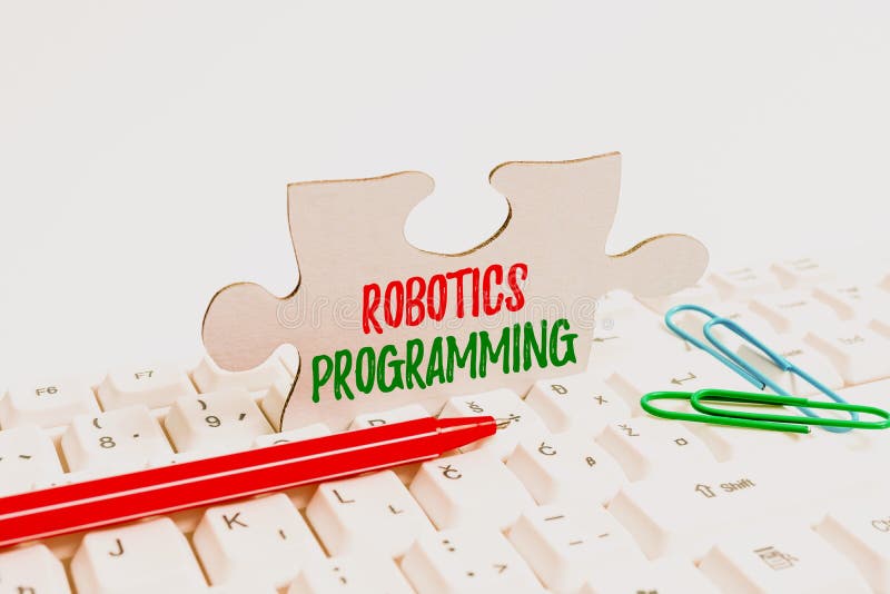 Writing Displaying Text Robotics Programming Business Concept Software