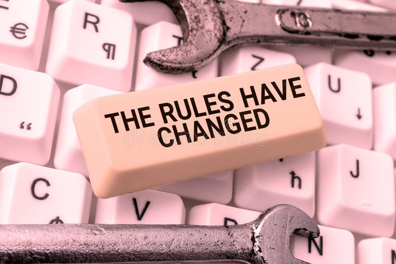 Writing Displaying Text the Rules Have Changed. Internet Concept the ...