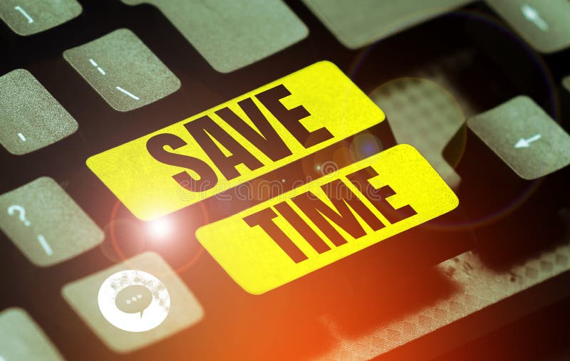 Text Showing Inspiration Save Time. Conceptual Photo To Do Something ...