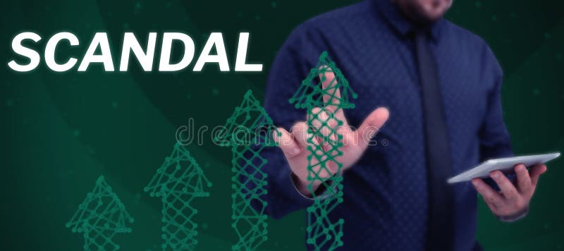 Writing Displaying Text Scandal. Business Concept an Action or Event ...