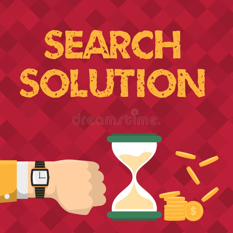 Writing Displaying Text Search Solution. Business Approach an Action or Process of Finding ...