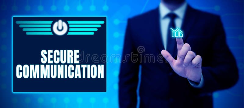 Writing Displaying Text Secure Communication Concept Meaning Preventing Unauthorized