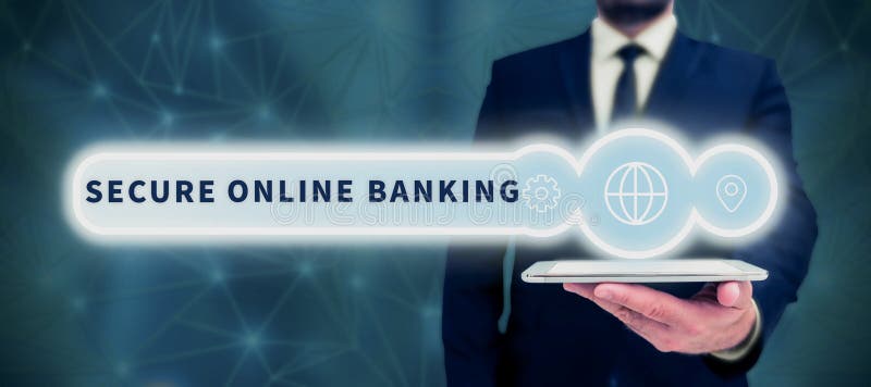 Writing Displaying Text Secure Online Banking. Business Showcase Safe ... Writing Displaying Text Secure Online Banking. Business Showcase Safe ...