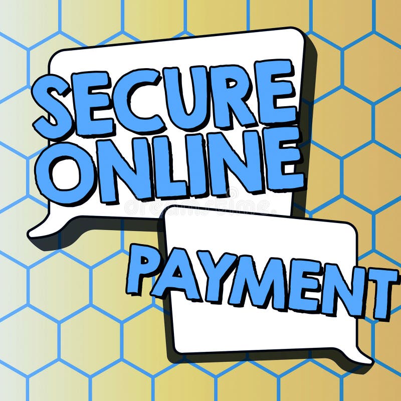 Sign Displaying Secure Online Payment. Concept Meaning Safe Digital ...