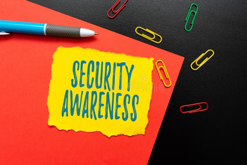 Inspiration Showing Sign Security Awareness. Business Concept Educating ...