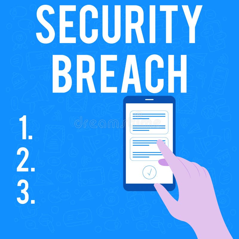Writing Displaying Text Security Breach. Conceptual Photo Incident that ...