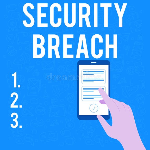 Writing Displaying Text Security Breach. Conceptual Photo Incident that ...