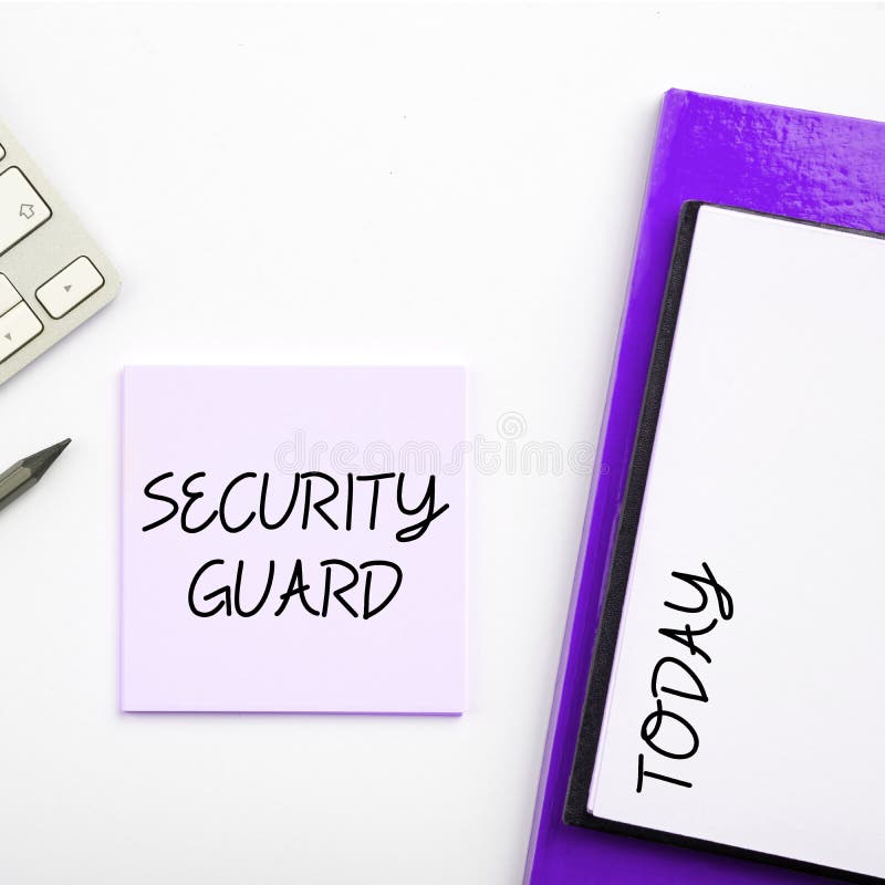 Writing Displaying Text Security Guard Business Approach Tools Used To Manage Multiple Security