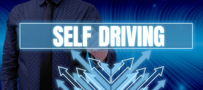 Inspiration Showing Sign Self Driving. Business Showcase Autonomous ...