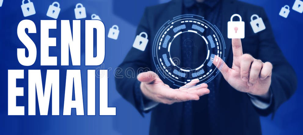 Writing Displaying Text Send Email. Business Idea the System for Using Computers To Send ...