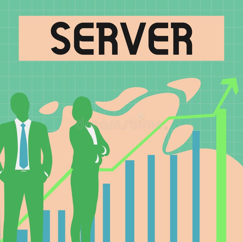 Text Sign Showing Server. Word for Computer Program Which Manages Access Centralized Resource ...