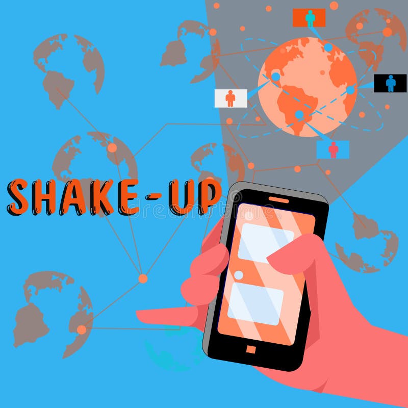 Writing Displaying Text Shake Up. Word for Way of Meeting Someone or ...