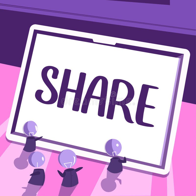 Text Showing Inspiration Share. Business Concept Part or Portion Larger ...