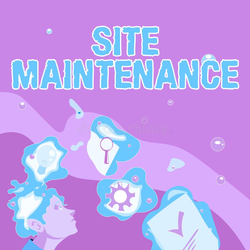 Writing Displaying Text Site Maintenance. Internet Concept Monitoring ...