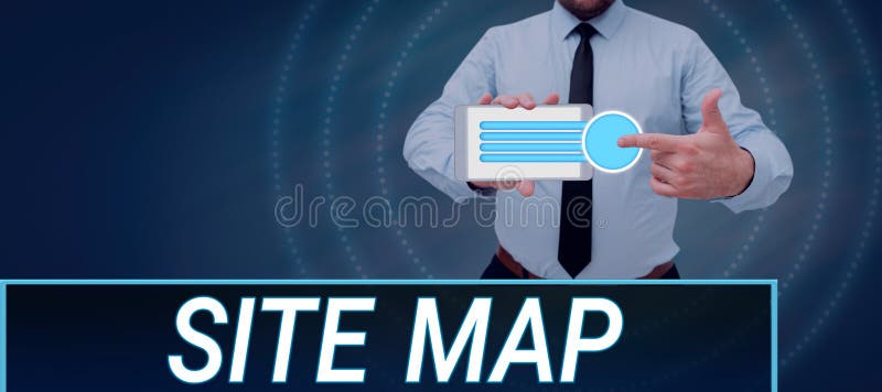 Writing Displaying Text Site Map. Conceptual Photo Designed To Help ...