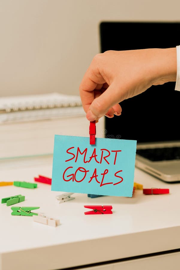 Writing Displaying Text Smart Goals. Internet Concept Mnemonic Used As ...