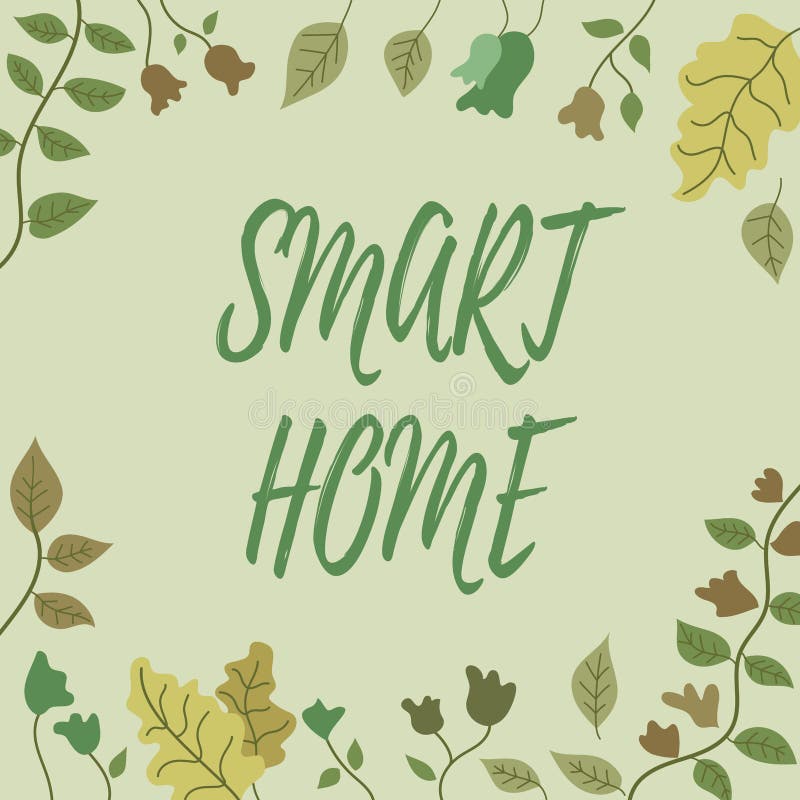 Writing Displaying Text Smart Home. Word Written on Automation System ...