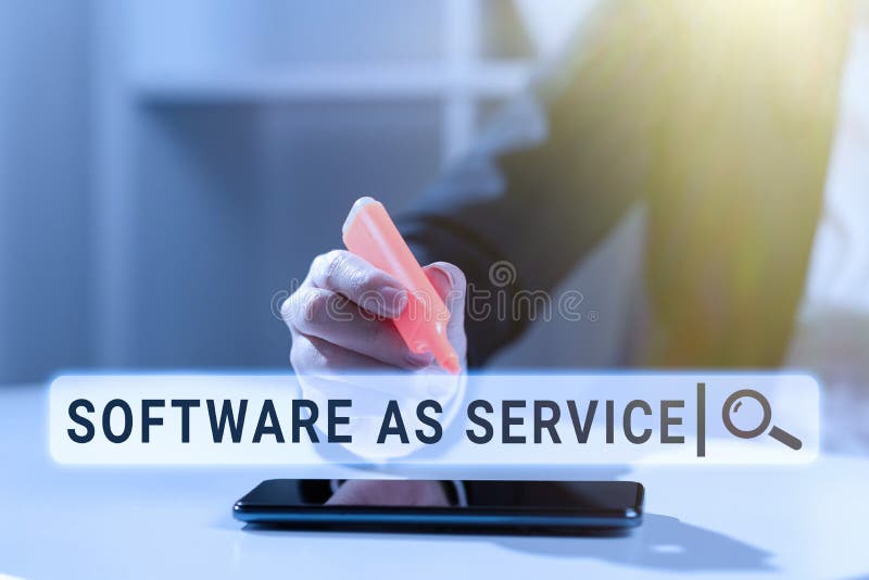 Writing Displaying Text Software As Service Business Idea On Demand Licensed On Subscription