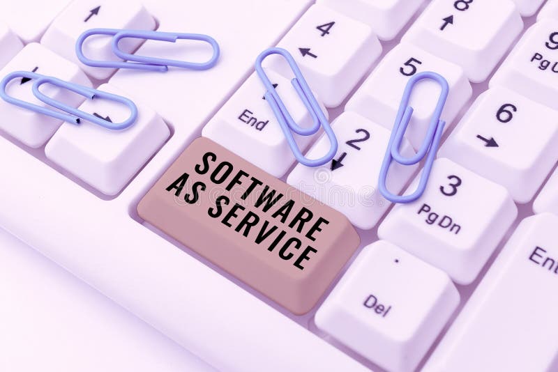 Writing Displaying Text Software As Service. Concept Meaning on Demand ...
