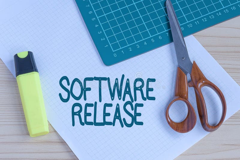 Writing Displaying Text Software Release. Business Showcase Sum of ...