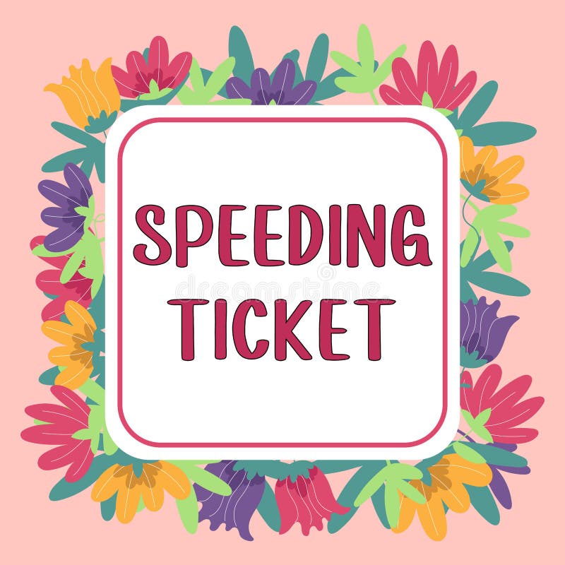 Writing Displaying Text Speeding Ticket. Conceptual Photo Psychological ...