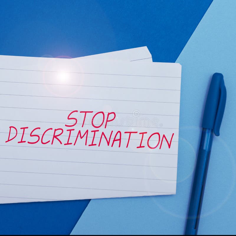 Writing Displaying Text Stop Discrimination. Business Overview Prevent ...