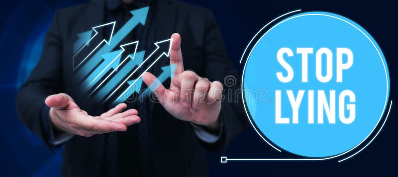 Writing Displaying Text Stop Lying. Conceptual Photo Put an End on ...