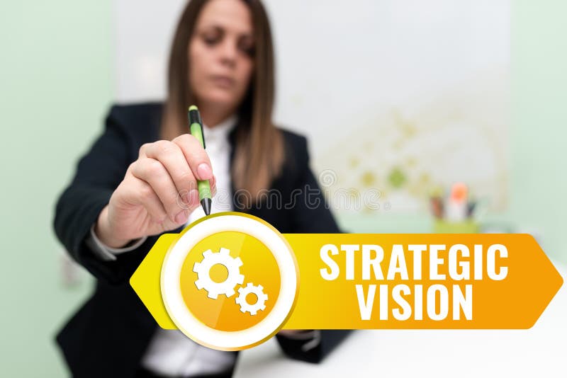 Conceptual Caption Strategic Vision. Business Approach Clarifies the ...