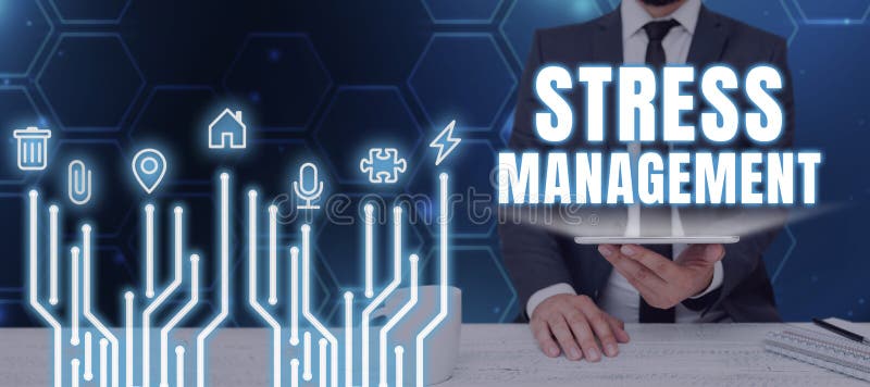 Writing Displaying Text Stress Management. Word Written on Learning ...