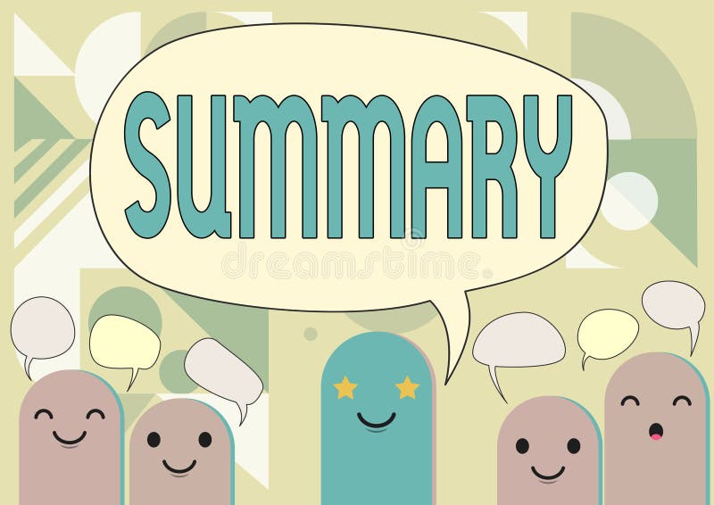 Text Caption Presenting Summary. Business Concept Brief Statement or ...
