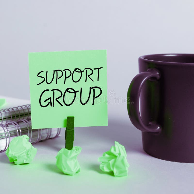 Writing Displaying Text Support Group. Word Written on Number of People ...