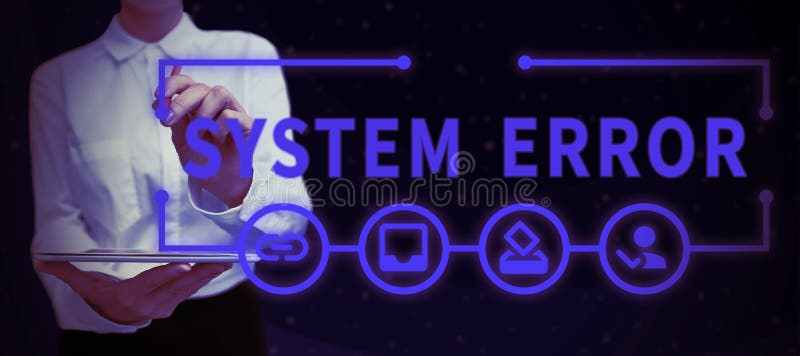 Writing Displaying Text System Error. Business Approach Technological ...