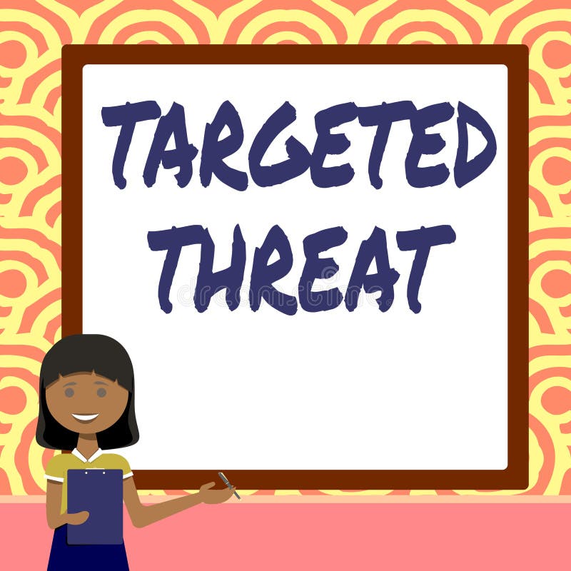 Writing Displaying Text Targeted Threat. Word Written on Class of ...