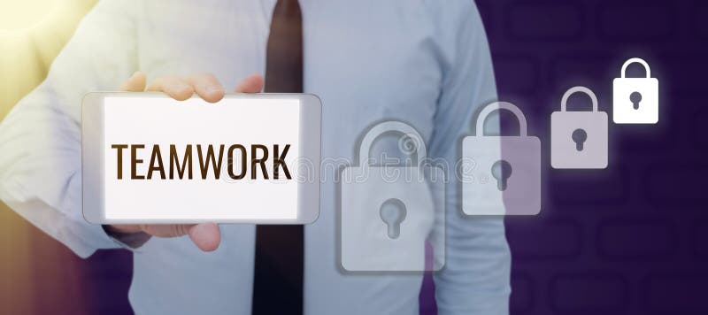 Conceptual Display Teamwork. Business Approach Group of Showing Who ...