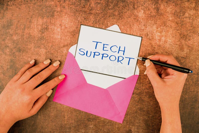 Writing Displaying Text Tech Support. Business Showcase Assisting ...