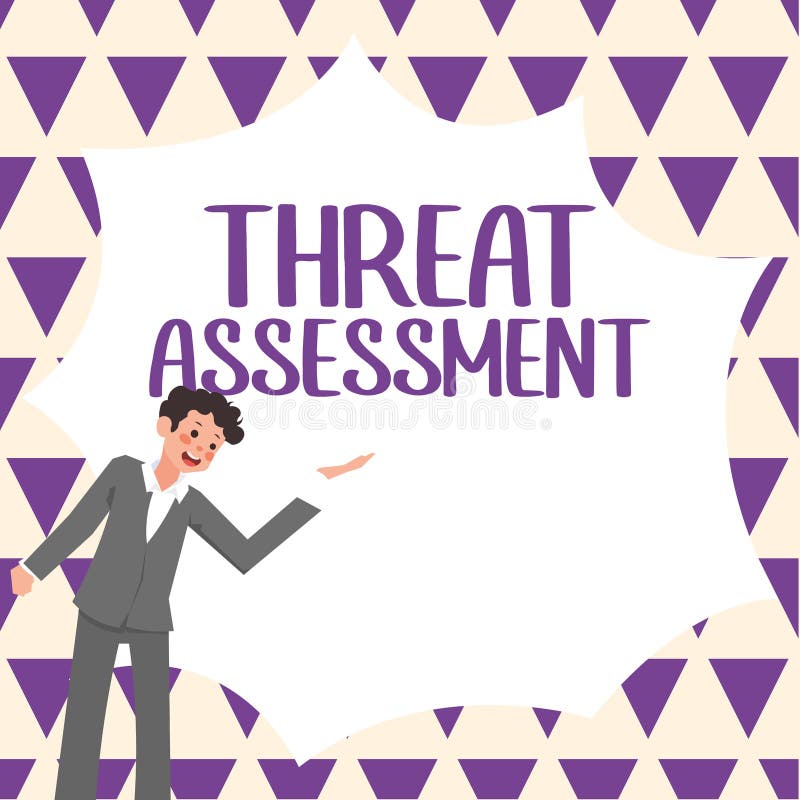 Writing Displaying Text Threat Assessment. Conceptual Photo Determining ...