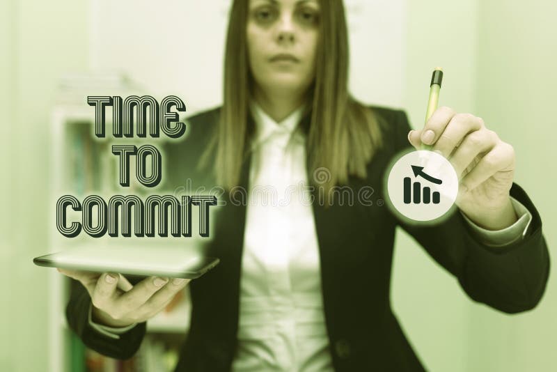 Conceptual Caption Time To Commit. Business Concept Engagement or ...
