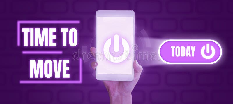 Writing Displaying Text Time To Move. Word for Change in the Same Way ...