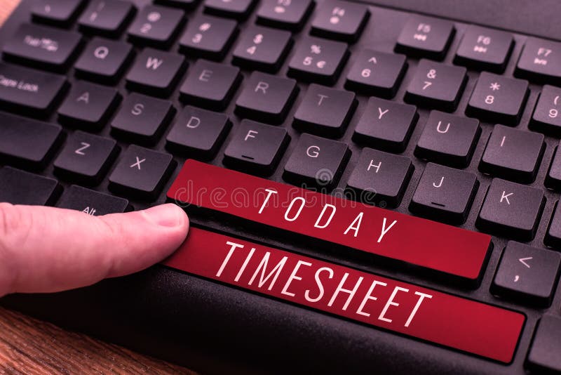 Hand Writing Sign Timesheet. Business Concept Graphical Representation ...