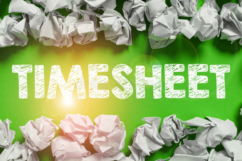 Writing Displaying Text Timesheet. Internet Concept Graphical ...