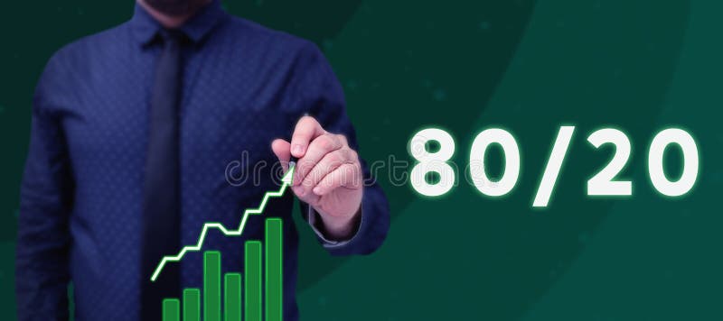 Writing Displaying Text 80 To 20 Percent. Pareto Principle of Factor ...