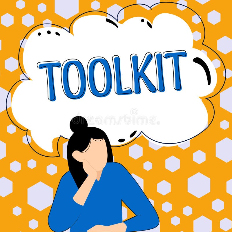 Writing Displaying Text Toolkit. Internet Concept Set of Tools Kept in ...